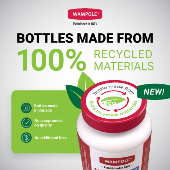 Wampole is proud to launch new bottles made from recycled materials ...